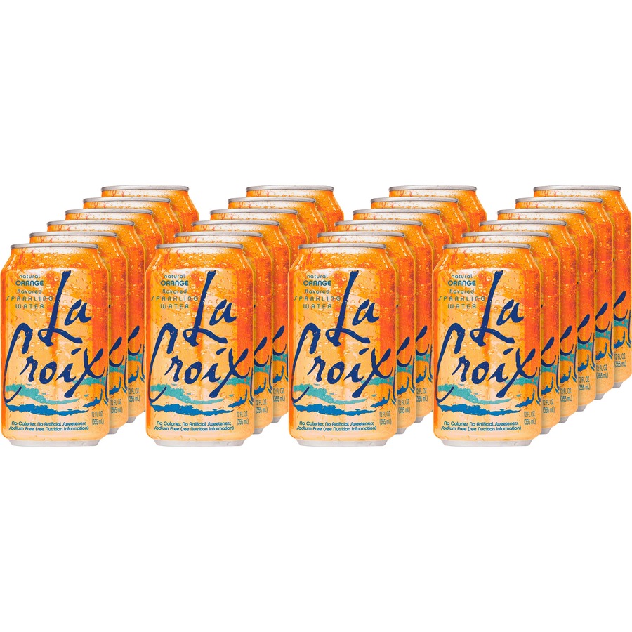 LaCroix Flavored Sparkling Water - Orange Flavor - 12 fl oz (355 mL) - 24 / Carton | Bundle of 2 ...