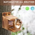 SNYNUXX Wooden Squirrel Feeder Box, 1.5CM Thick Wood, No Assembly ...