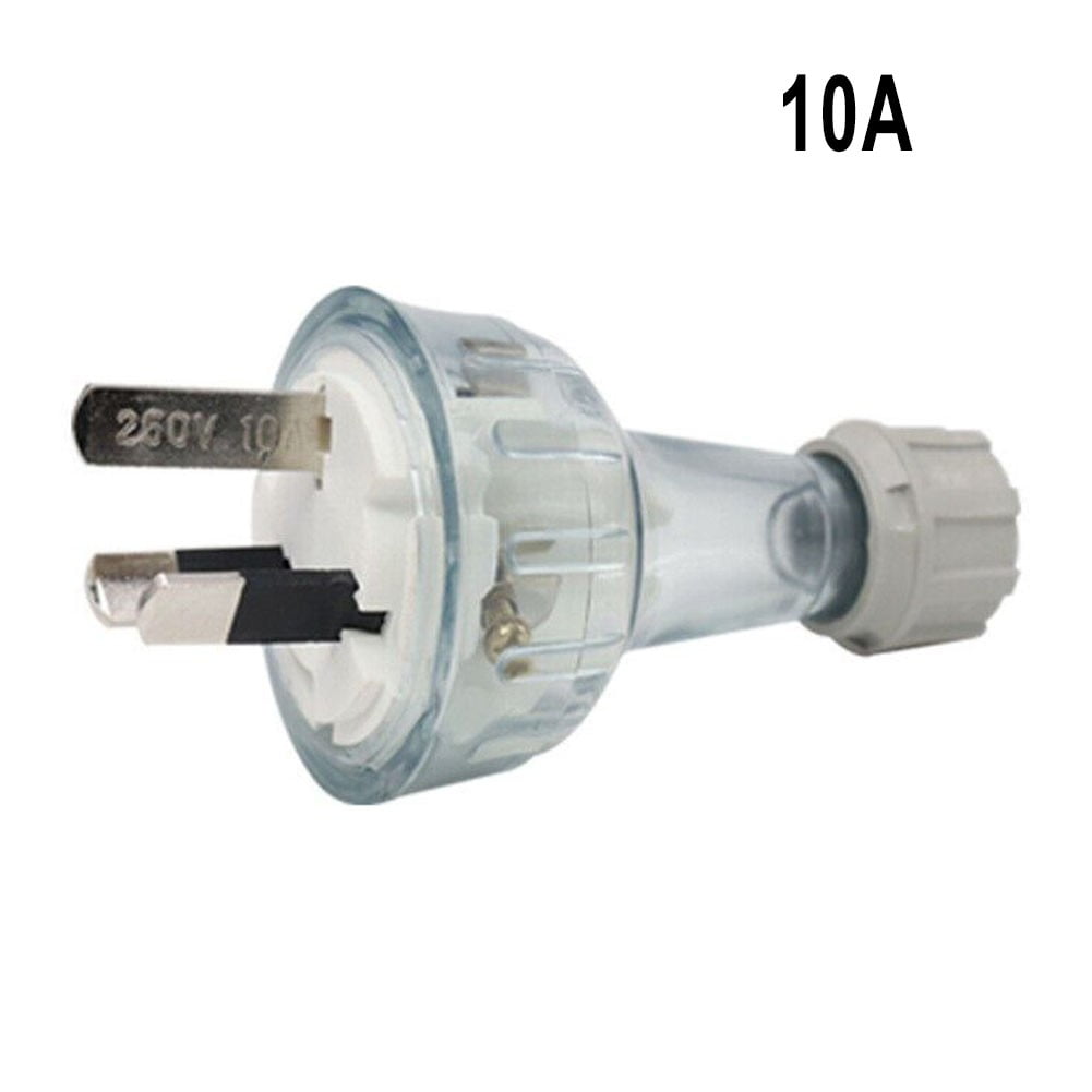 3 Pin Male Plug Female Socket 10A 10Amp 15A Clear Electrical Cable 240V ...