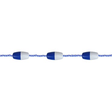 25' Blue and White Safety Pool Rope Kit with 11 Small Buoys - Walmart.com