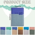 2027 PU Leather Perfect Diary Planner, Color Block Cover Lined Journal ...