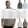 Bxsruta Men's Hooded Long Sleeve Sun Protection Shirt with Face Cover ...