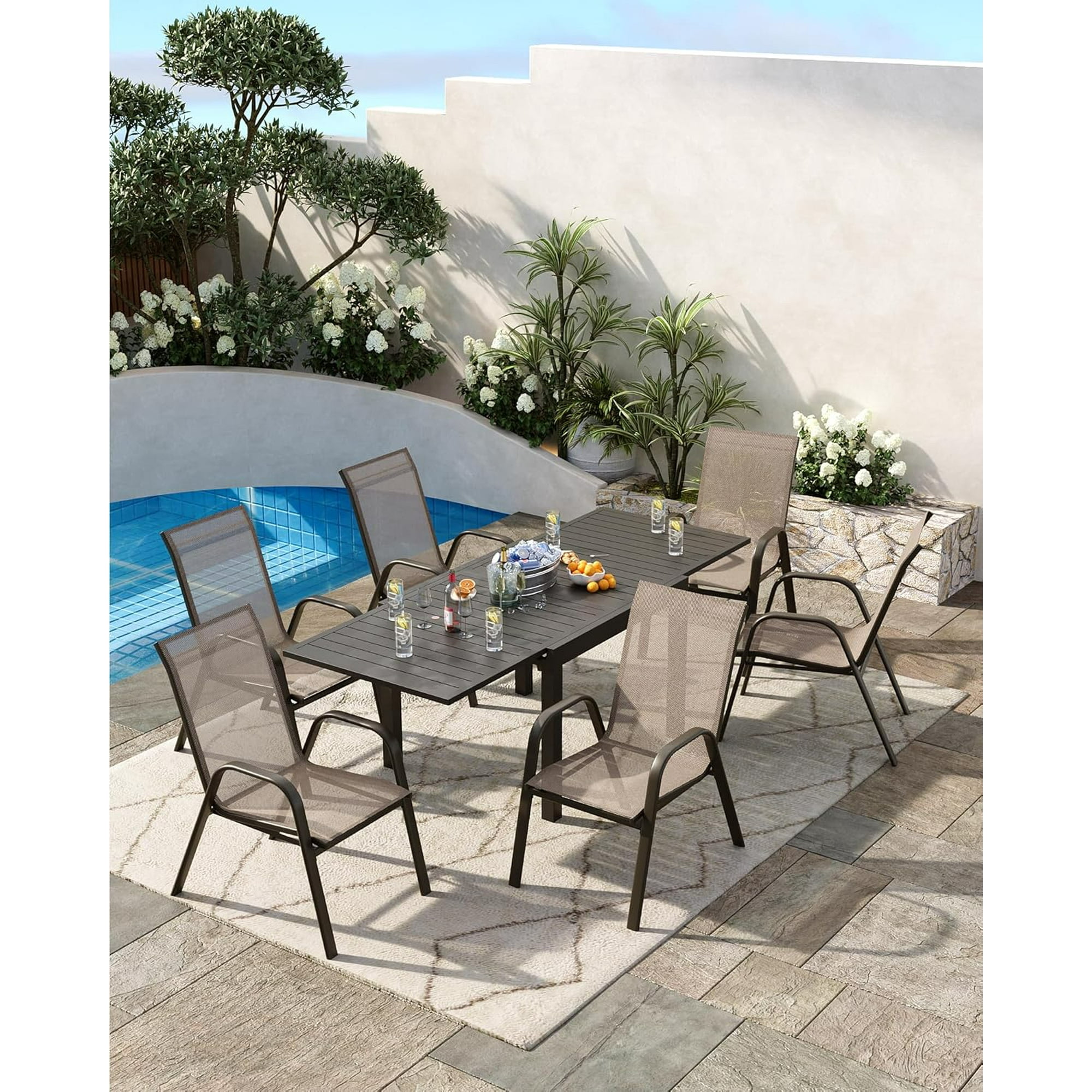 Click here for Outop Set Of 4 Outdoor Stackable Patio Chairs - Hi... prices