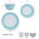 Pfaltzgraff Grayson Teal 12-Piece Dinnerware Set Stoneware Round in ...