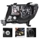 LABLT Black Clear LED Tube Projector Headlights Headlamps for 2005-2011 ...