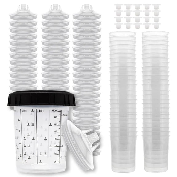 Canopus Paint Mixing Cups, Clear Plastic Cups for Paint, Epoxy, Resin ...