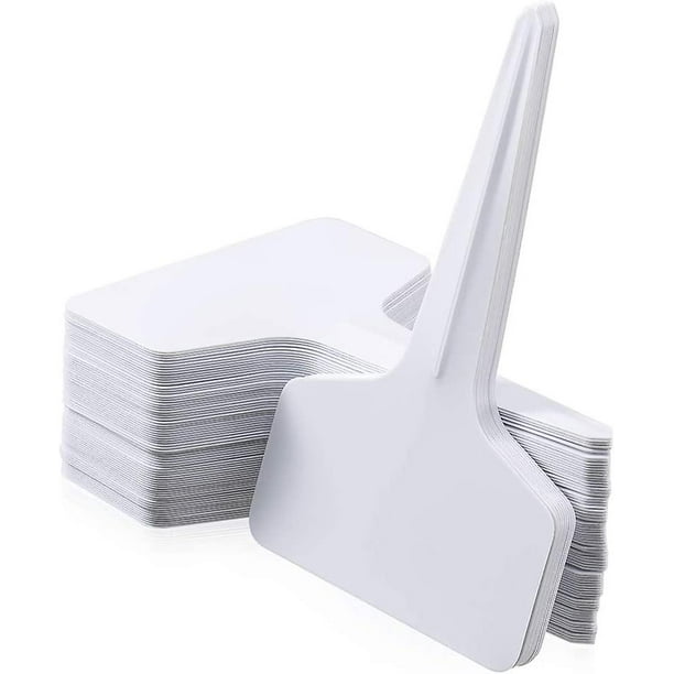 100 Pack Plastic Plant Tags, T-type Labels, Waterproof Reusable ...