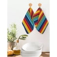 Abstract Vertical Striped Kitchen Dish Towels for Drying Dishes Set of ...