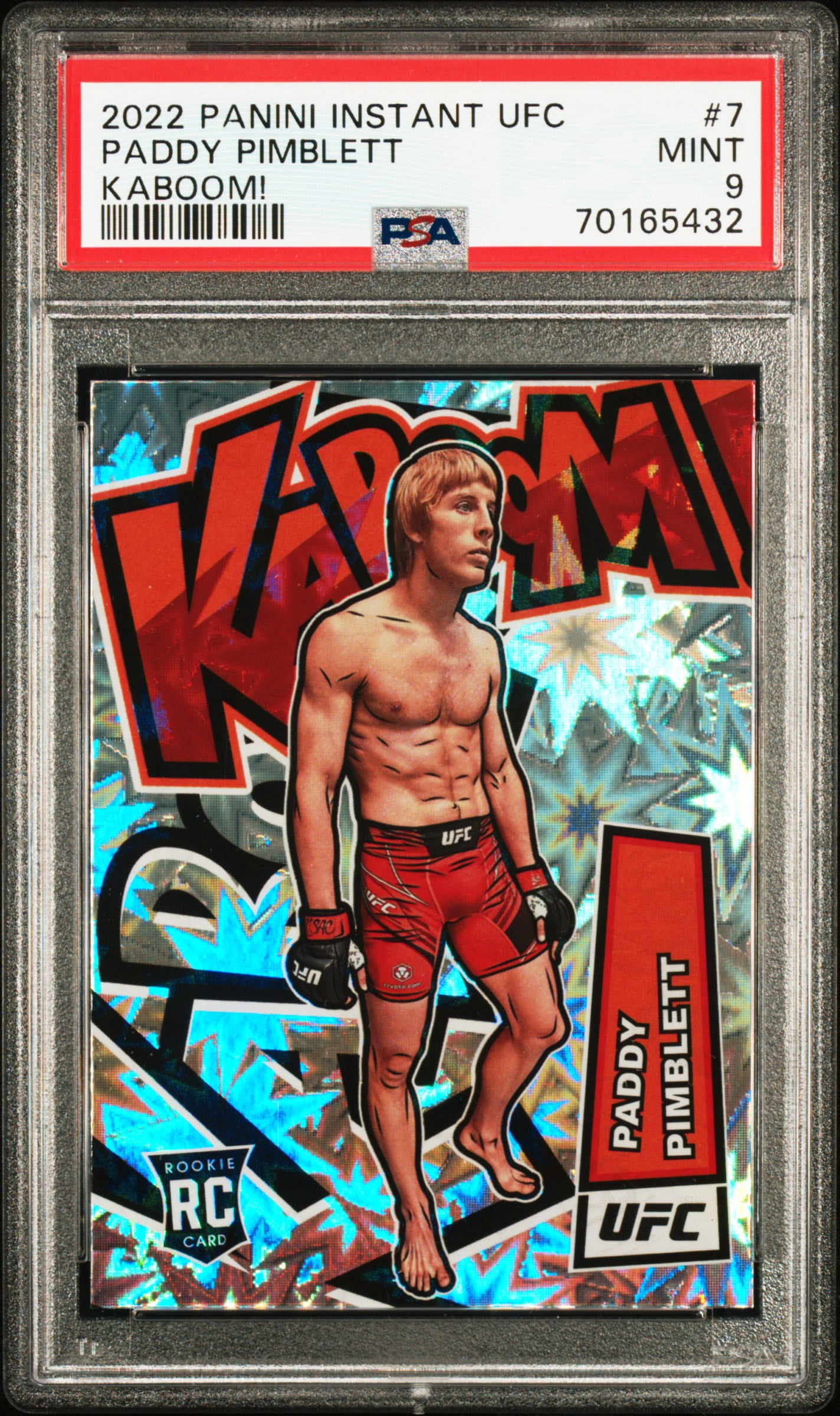 Paddy Pimblett 2022 Panini Instant UFC Kaboom! Rookie Trading Card #7 ...