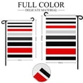 Abstract Stripe Garden Flag 28x40 Inch Classic Red Black Lines Art ...