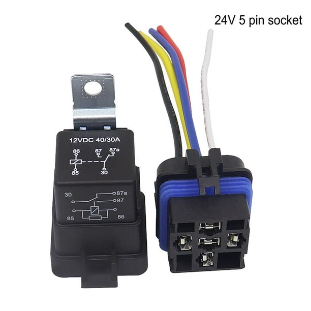40A Car Relay Switch Interior Controller Wiring Connector Portable ...