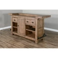 "Pemberly Row 80"" Modern Wood Bar Unit, Taupe Brown with Ample Storage ...