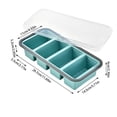 Silicone Food Storage Container with Four Compartments and Airtight Lid ...