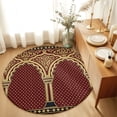 Double Arches 4' Round Rug for Cozy Reading Nook Home Office Chair Area ...