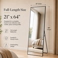BEAUTYPEAK 64"x21" Full Length Mirror Rectangle Body Dressing Floor ...