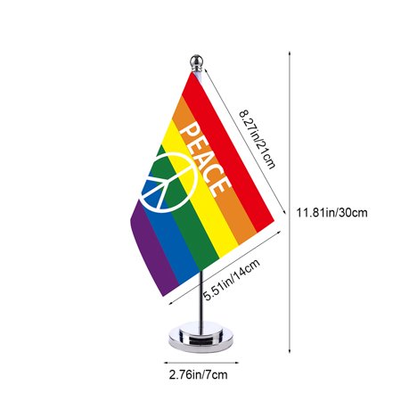 Rainbow Peace Sign Table Flag,Rainbow Peace Sign Table Mini Rainbow ...