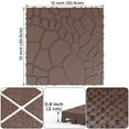 44-Pack Brown Stone-Texture Interlocking Deck Tiles, 12"×12" Outdoor ...