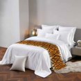Brown Tiger Skin Bed Runner Twin Size Abstract Farm Brown Tiger Animal ...