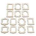 40pcs Hand Made Mini Wooden Pictures Frames DIY Wood Picture Frame Home ...