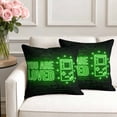 Art Gaming Icons Pillow Covers Set of 2, Multi Panel Neon Letter Green ...