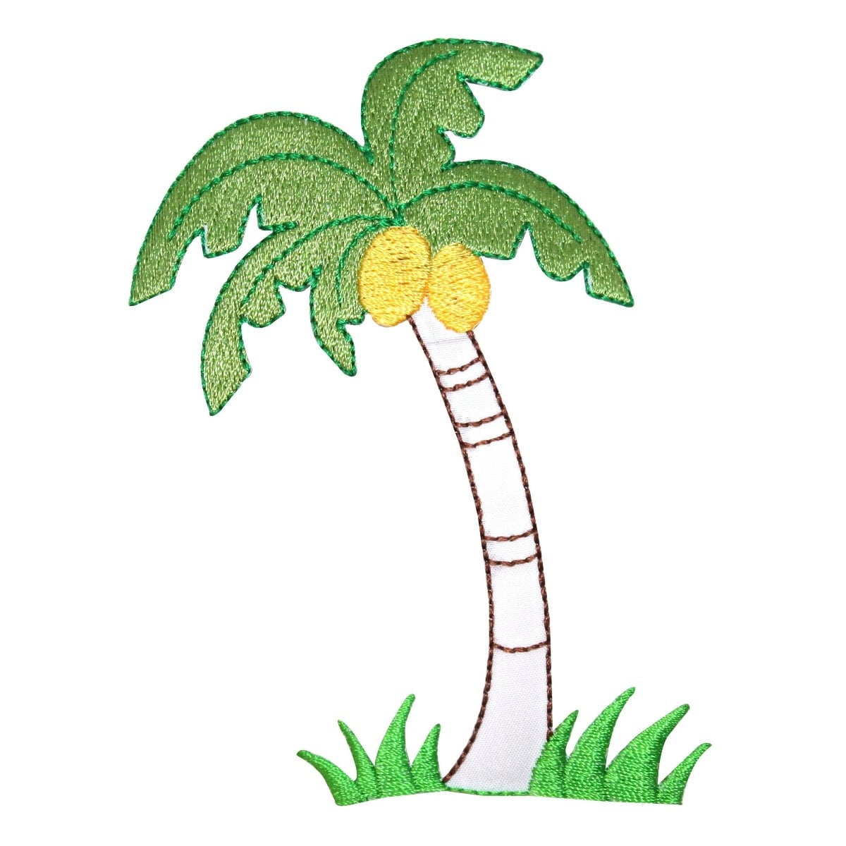 ID 1770B Leaning Palm Tree Patch Tropical Beach Embroidered Iron On ...