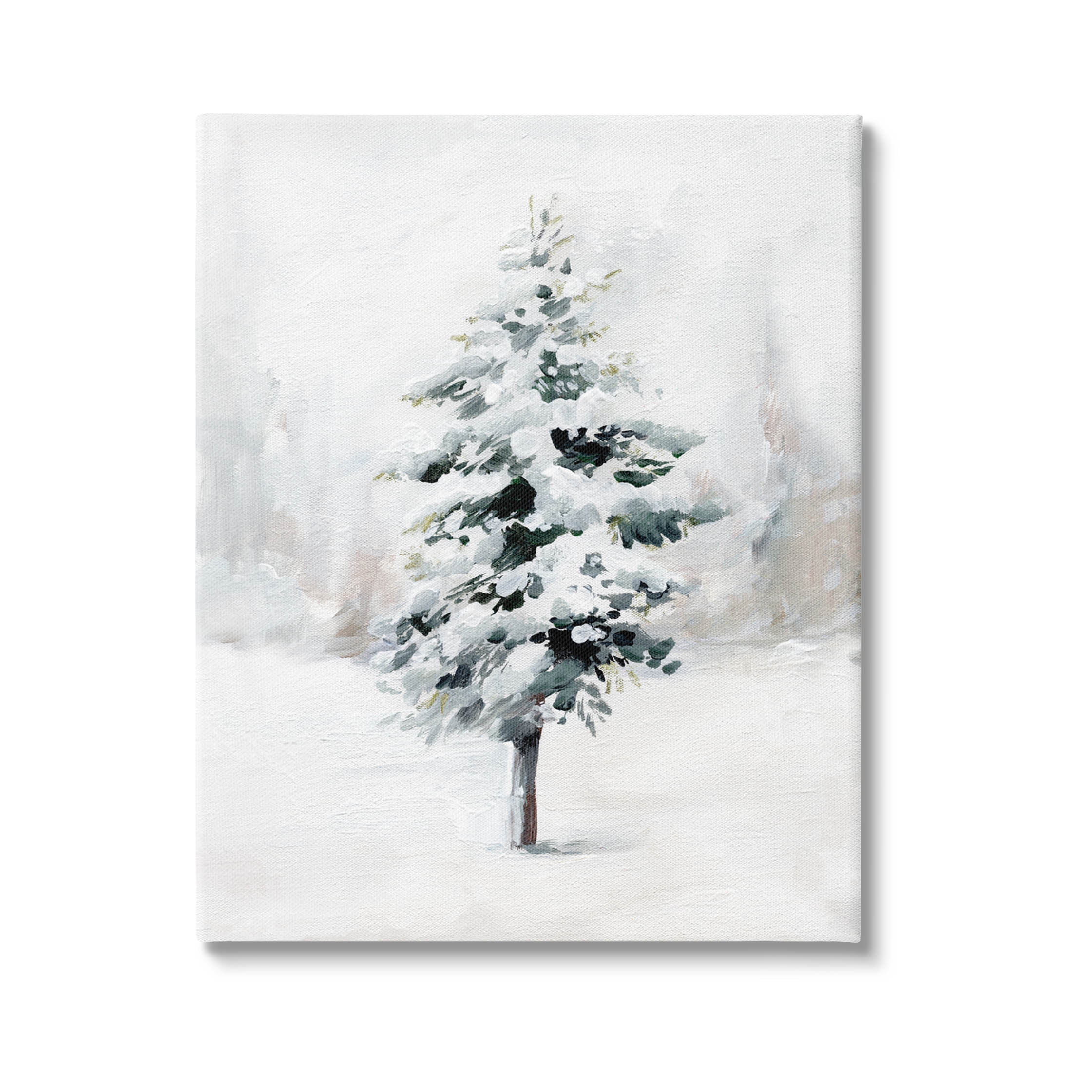 Wintery Snow Tree Scene Holiday Graphic Art Gallery Wrapped Canvas ...