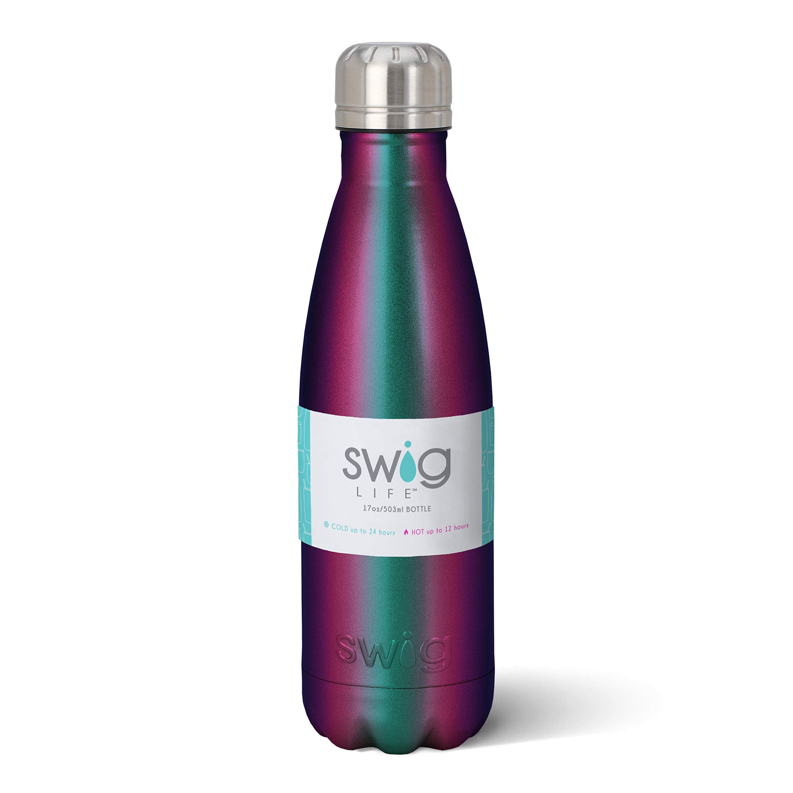 Swig Life Stainless Steel Mermaid Shimmer Triple-Insulated 17oz Bottle ...