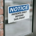 (2 Pack) Patients Only Beyond This Point OSHA Notice Sign 5 Inch X 3.5 ...