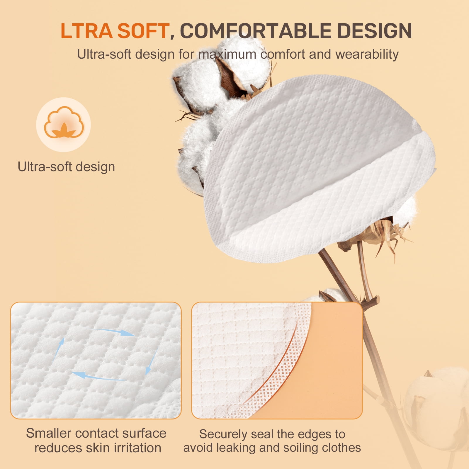 NCVI Disposable Nursing Breast Pads for Women -Ultra Thin Breastfeeding ...