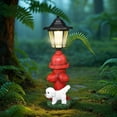 SUYOLL Dog Fire Hydrant Solar Decorative Light Decoration Statue Light ...