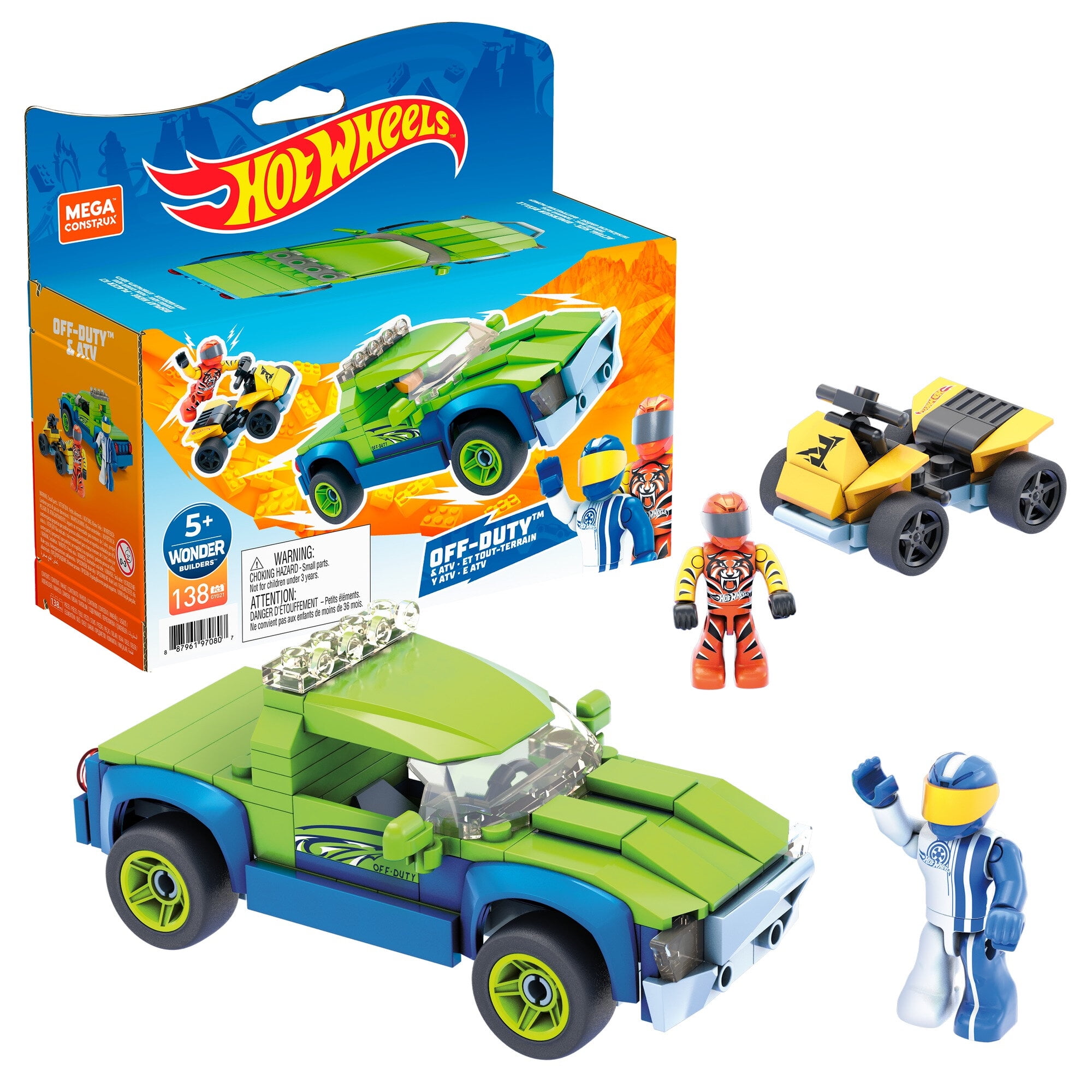 Mega Construx Hot Wheels Off Duty And Atv Construction Set Building Toys
