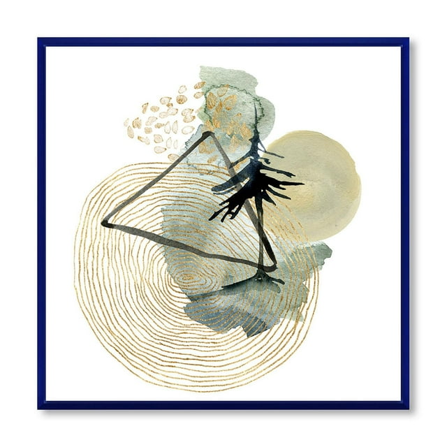 Designart Abstract Landscape Of Mountains Moon and Tree FLOAT FRAME ...