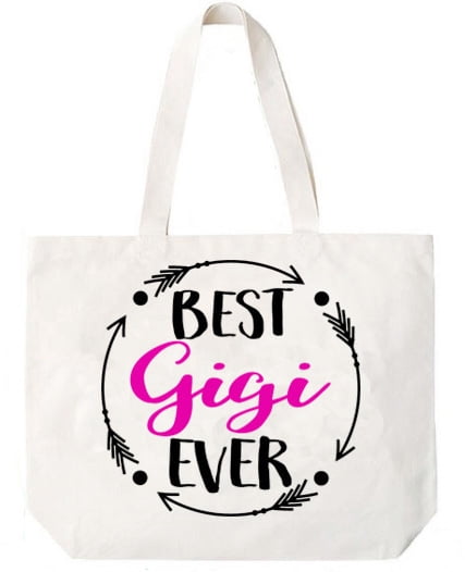 Gigi Gift Best Gigi Ever Canvas Tote Bag Grandma Gift Idea Book Bag ...