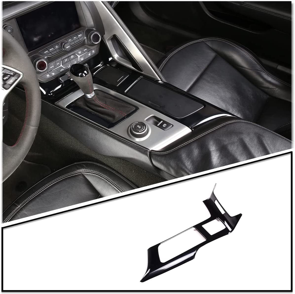 TINKI ABS Car Control Gears Shift Panel Protective Cover Molding Trims ...