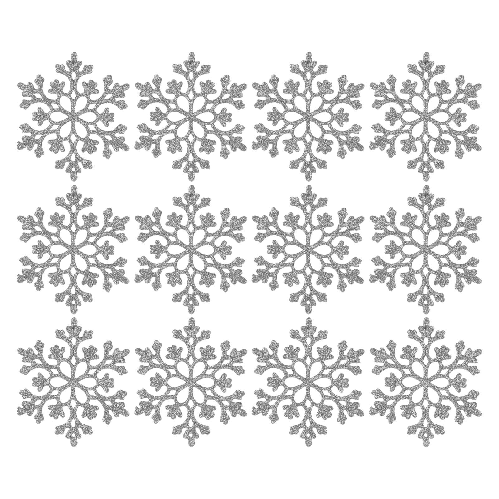 Christmas Ornaments Christmas Tree Snowflakes Decorations Glittering ...