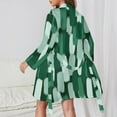Paint Brush Pajama Robe V Neck Abstract Green Design Sleepwear Women ...