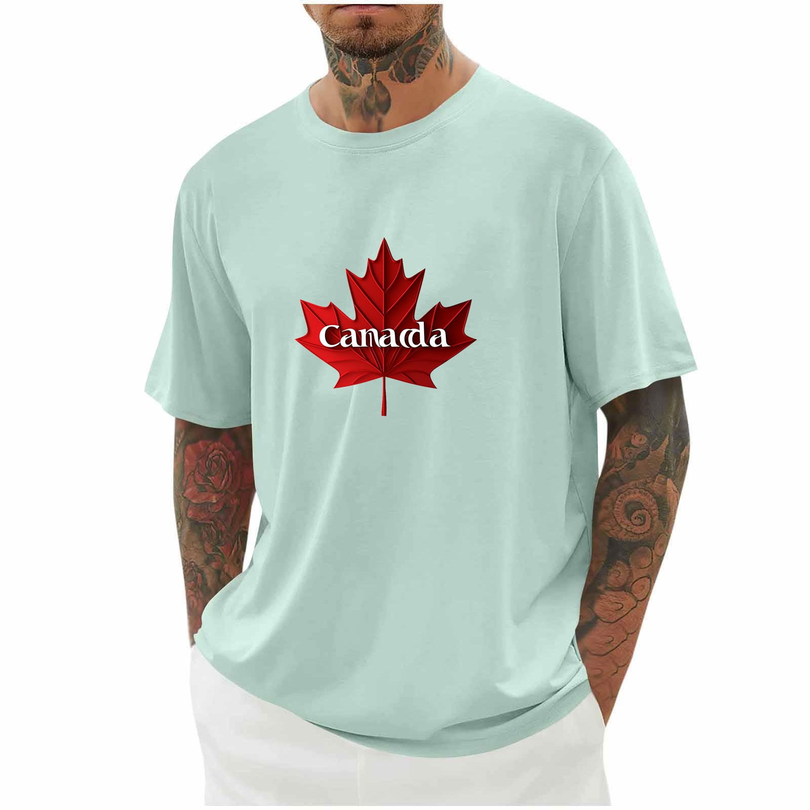 Click here for Amzcrzy Mens T-Shirts Plus Size S-5xl Fashion Mapl... prices