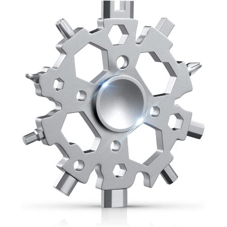 Gift for Men, 23 in 1 Snowflake Multi-Tool with Fidget Spinner Function ...