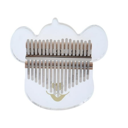 Wweixi Kalimba 17 Key Piano Acrylic Clear Mbira Gift with Bag Tuner ...