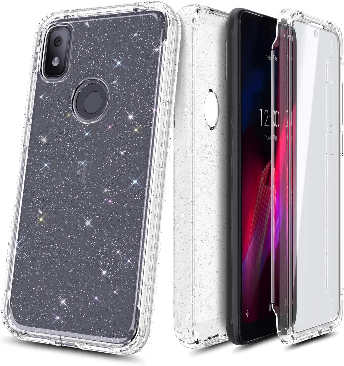 For T-Mobile REVVL 4 Case, with Built-in Screen Protector, Nagebee Full ...