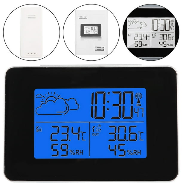 Alarm Clock,Wireless LCD Forecast Weather Wireless Weather Clock ...