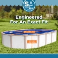 SmartLine 15' x 25' Oval Cracked Glass Overlap Above Ground Swimming ...