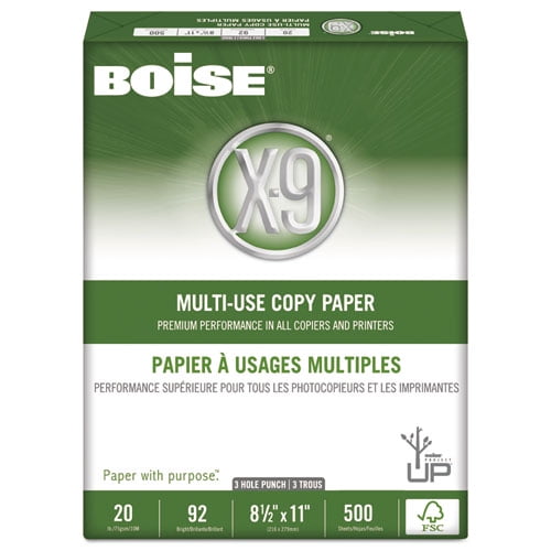 Boise Paper X 9 Multi Use Copy Paper 92 Bright 3 Hole 20lb 8 5 X 11 boise-paper-x-9-multi-use-copy-paper-92-bright-3-hole-20lb-8-5-x-11