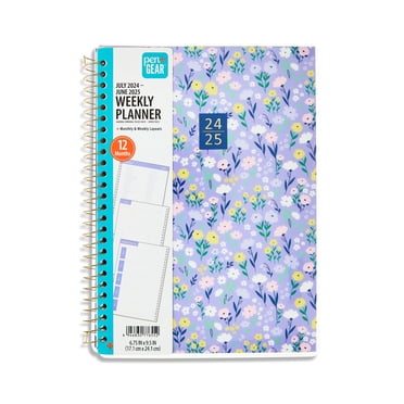 Pen+Gear Weekly Planner, 9" x 11", Navy Blue, July 2024 to June 2025 ...
