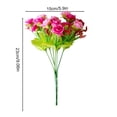 Agiufgs 7 Pack Artificial Rose Bouquet 7, Lifelike Silk Flowers with ...
