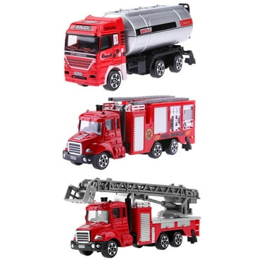 SYNCFUN LED Fire Truck Toy, Bump & Go Engine with Projections & Sirens ...
