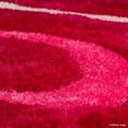 Allstar Pink Shaggy Area Rug with 3D Pink Lines Design. Contemporary ...