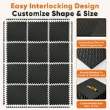 EDX 24 inch EVA Foam Tiles, 12P Puzzle Exercise Mat for Home Gym ...