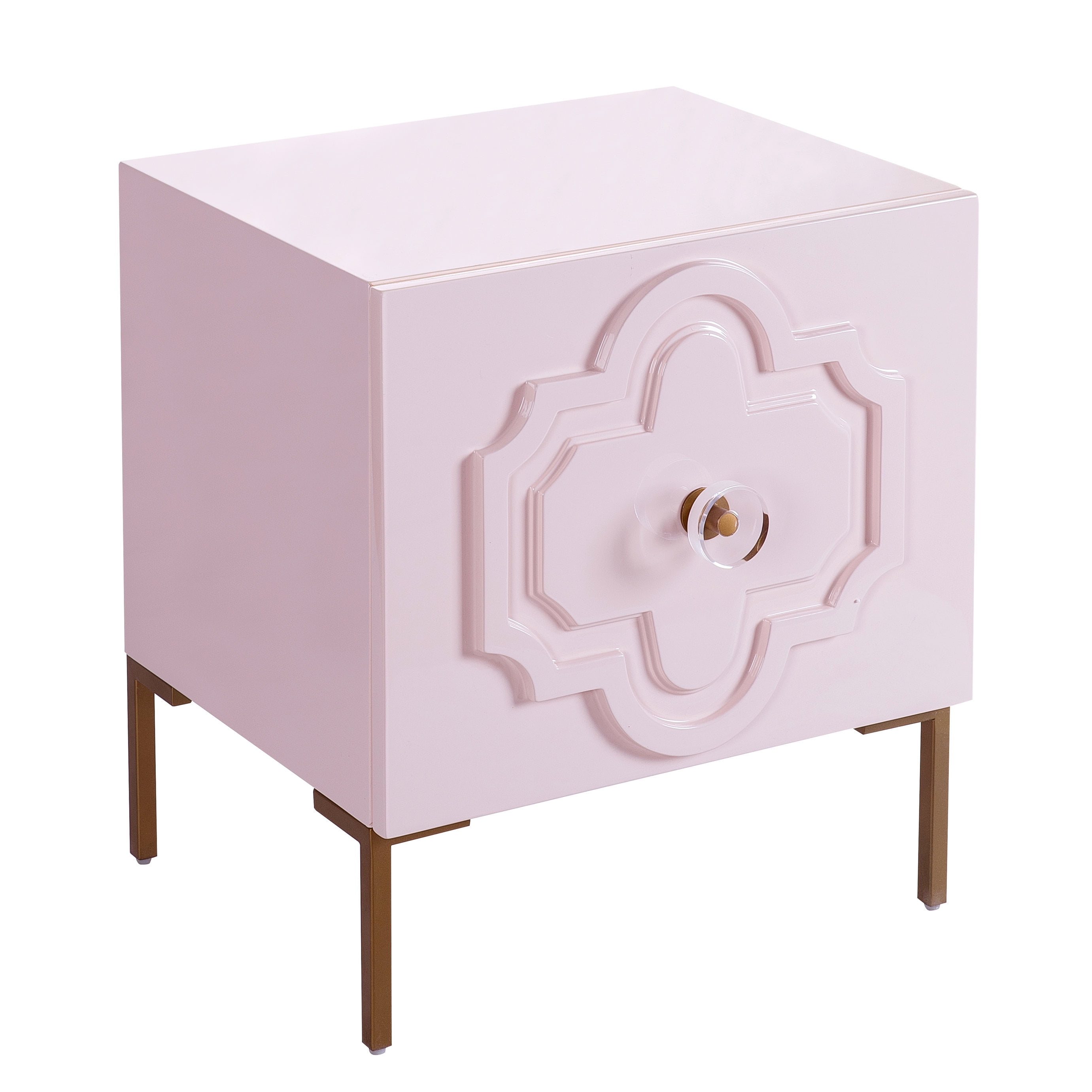 TOV Furniture Anna Pink Lacquer Side Table - Walmart.com