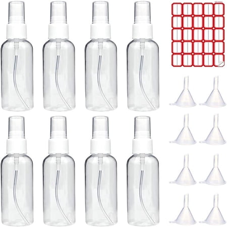 LZMY Alcohol Spray Bottles with Labels 8 Pack- 2oz (60 ml) LZMY Empty ...